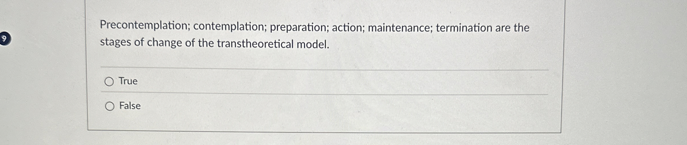 Solved Precontemplation; contemplation; preparation; action; | Chegg.com