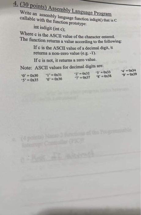 Solved 4. (30 points) Assembly Language Program Write an | Chegg.com Solved 4. (30 points) Assembly Language Program Write an | Chegg.com