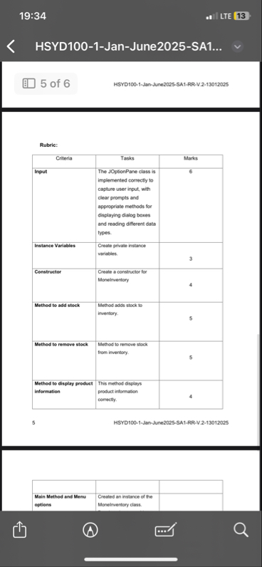 [Solved]: 19:34 LTE 13 HSYD100-1-Jan-June2025-SA1... 2 HSY
