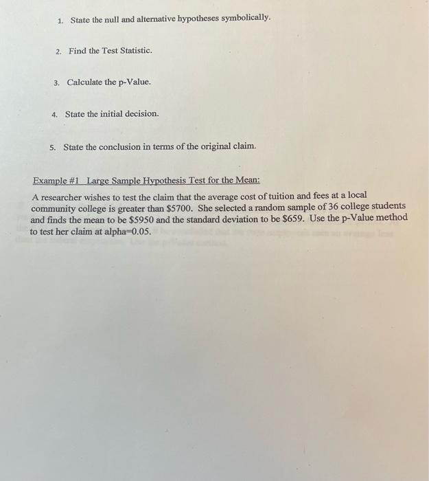 Solved 1. State the null and alternative hypotheses | Chegg.com