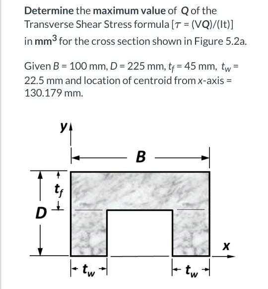 Solved Determine the maximum value of Q of the Transverse | Chegg.com