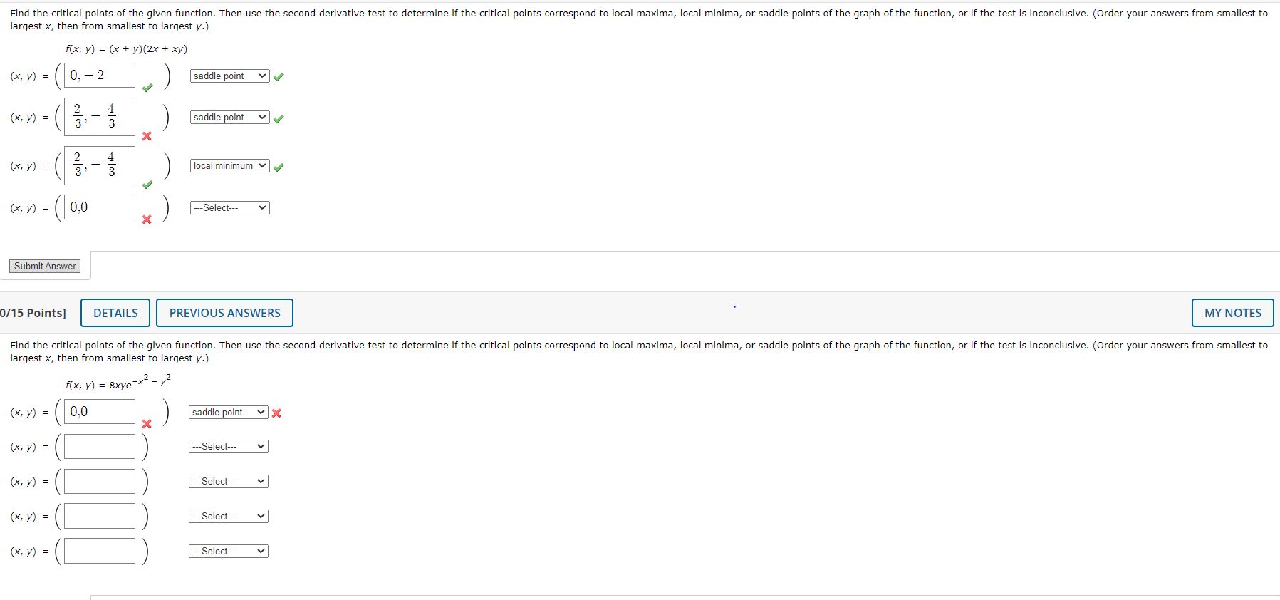Solved largest x, ﻿then from smallest to largest | Chegg.com