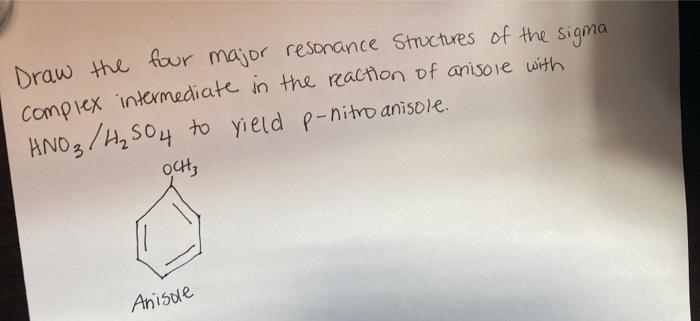 Solved Draw the four major resonance Structures of the signa | Chegg.com