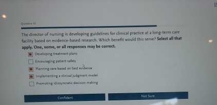 Solved Quavian 38The director of nursing is developing | Chegg.com