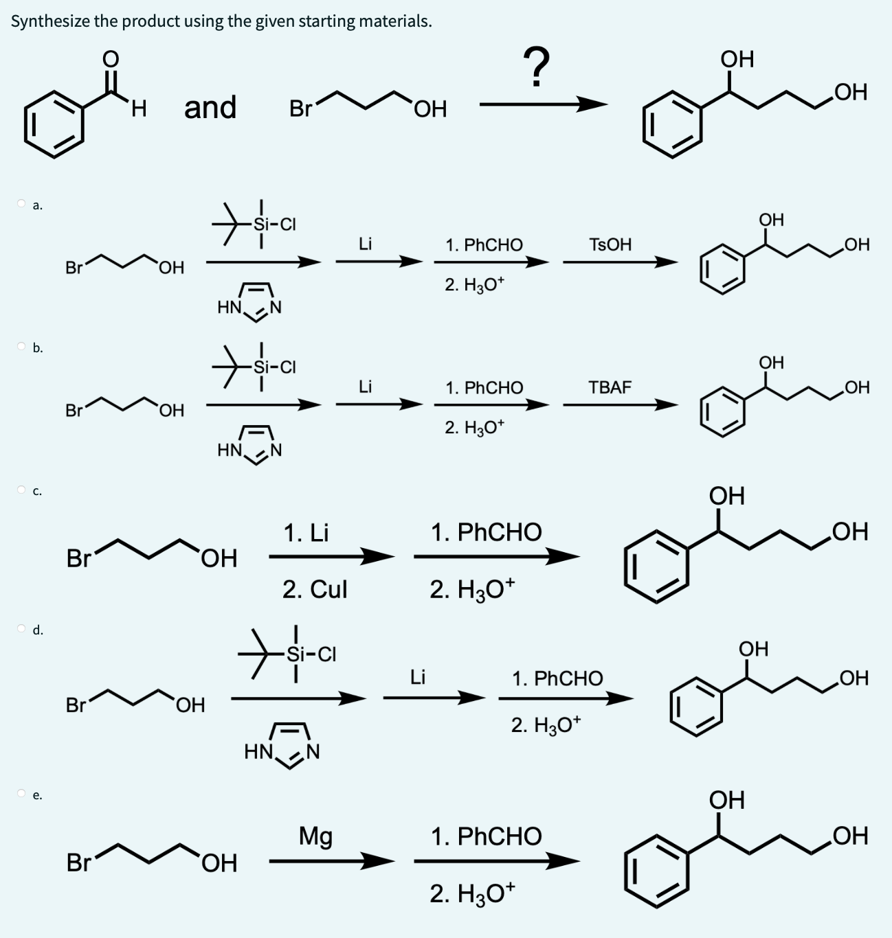 Solved Synthesize the product using the given starting | Chegg.com