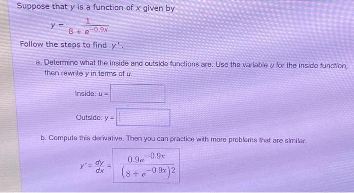 Solved Suppose that y is a function of x given by | Chegg.com