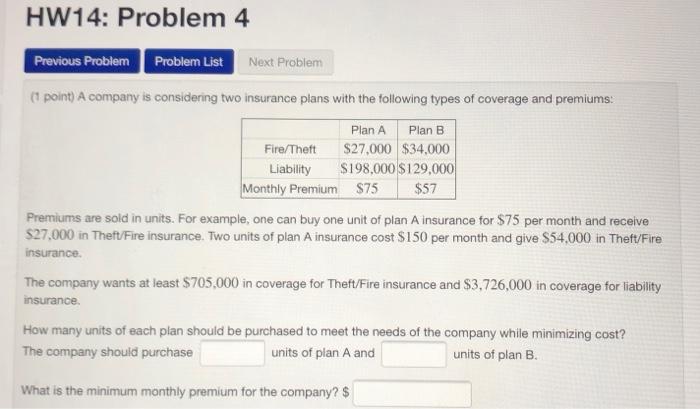 Solved HW14: Problem 4 Previous Problem Problem List Next | Chegg.com