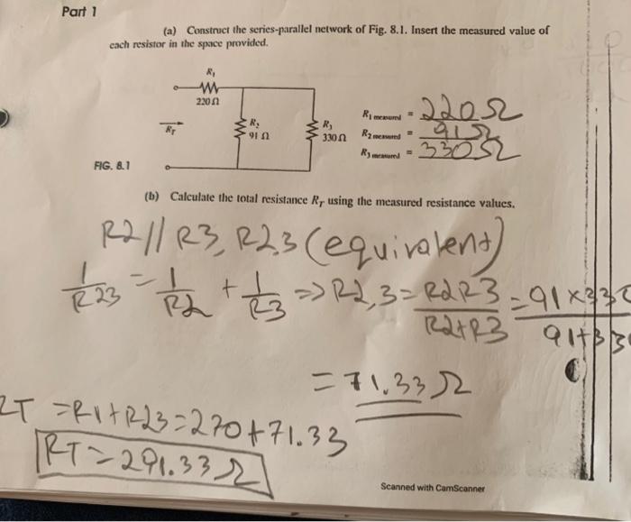 Solved Part 1 (a) Construct the series-parallel network of | Chegg.com