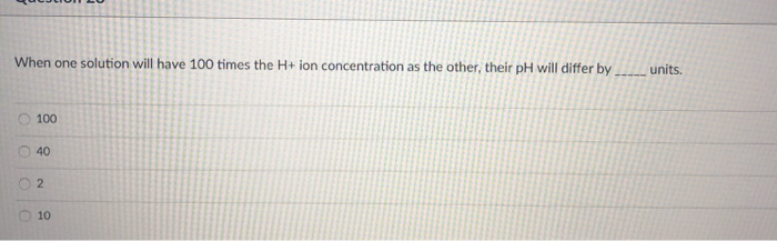 Solved pH is equal to the negative logarithm (to base 10) of | Chegg.com