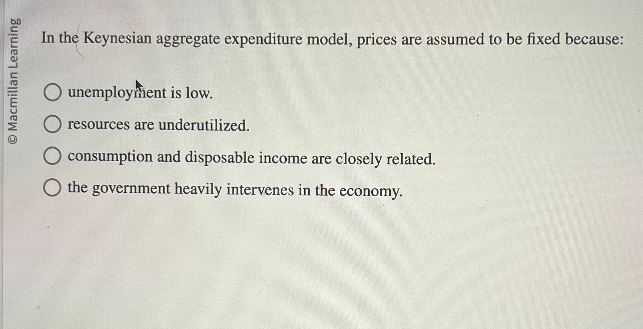In the Keynesian aggregate expenditure model, prices | Chegg.com