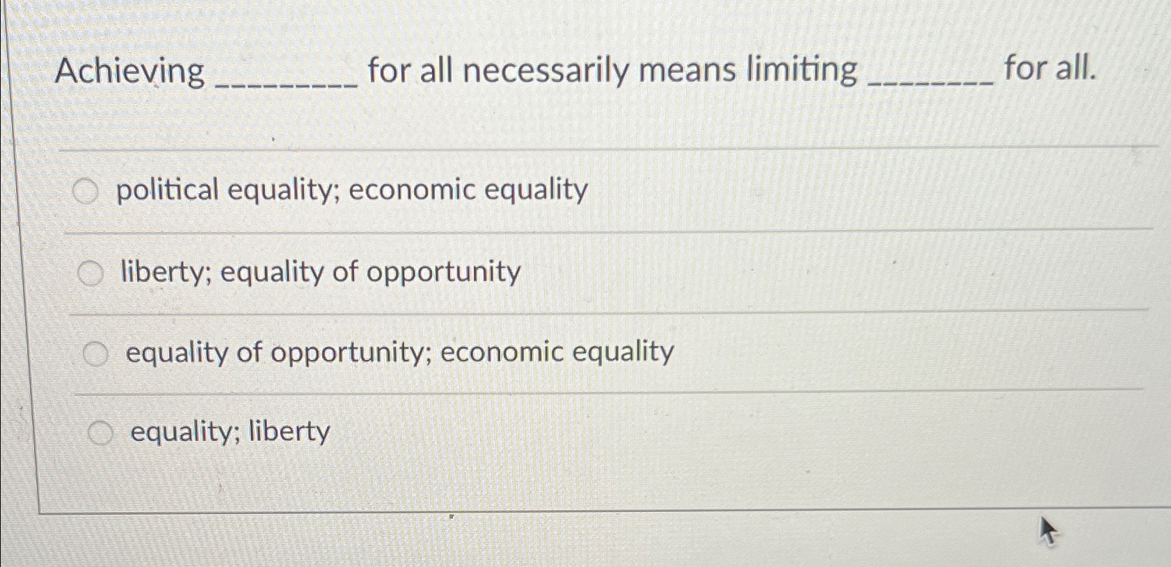 Solved Achieving for all necessarily means limiting for | Chegg.com