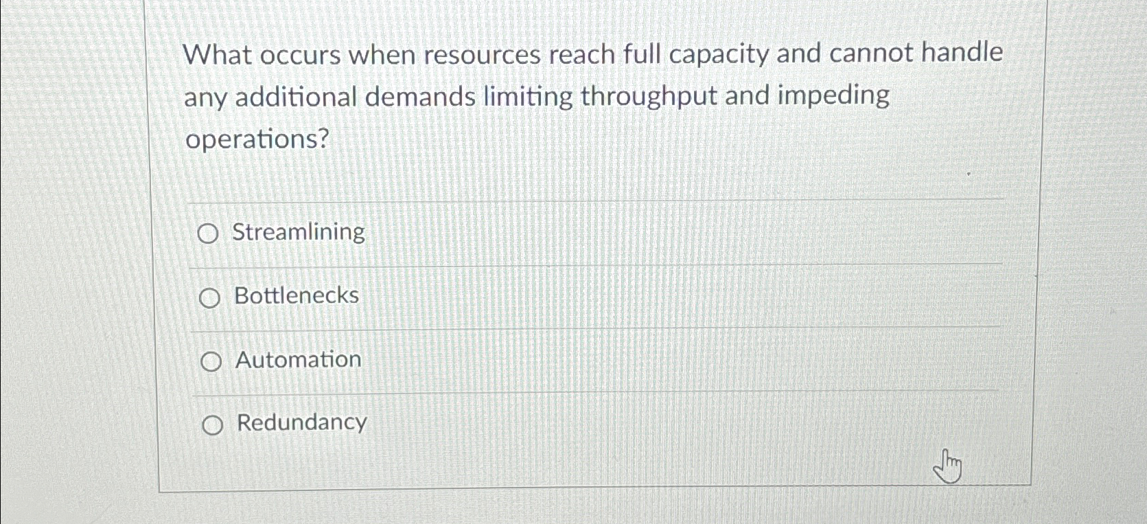 Solved What occurs when resources reach full capacity and | Chegg.com