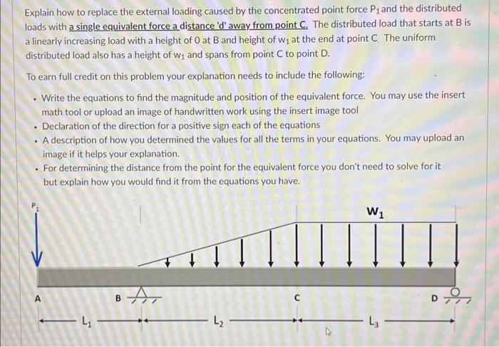Solved Explain how to replace the external loading caused by | Chegg.com