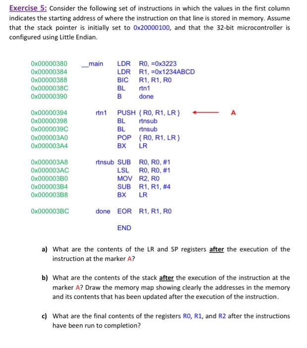 Solved Exercise 5: Consider the following set of | Chegg.com