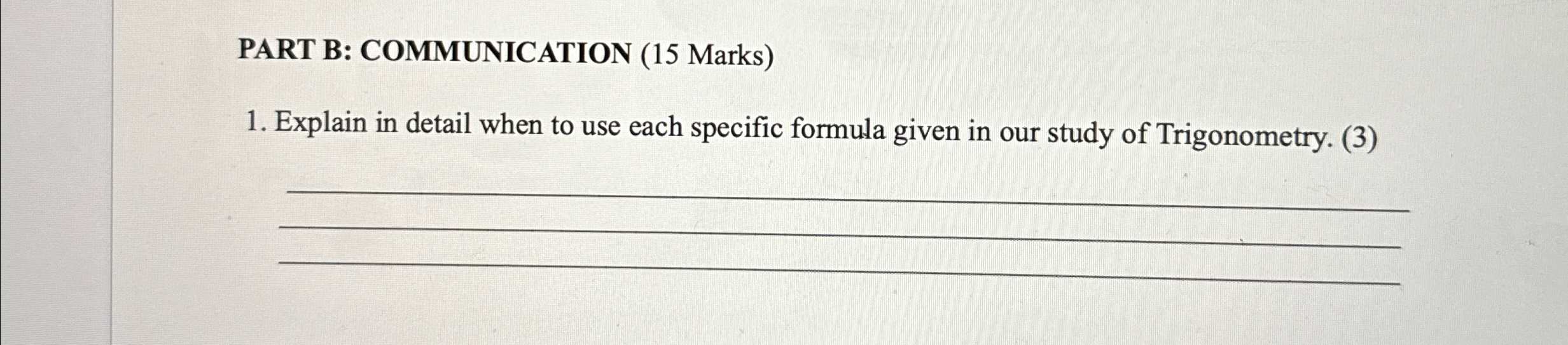 PART B: COMMUNICATION (15 ﻿Marks)Explain in detail | Chegg.com