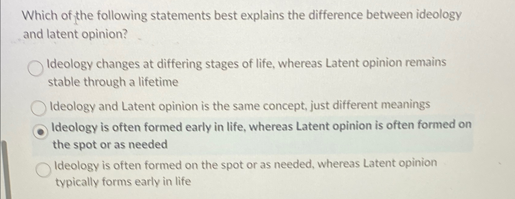 Solved Which of the following statements best explains the | Chegg.com