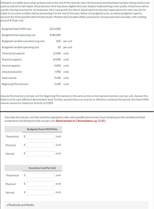 Solved Michael is incredibly busy tying up loose ends at the | Chegg.com