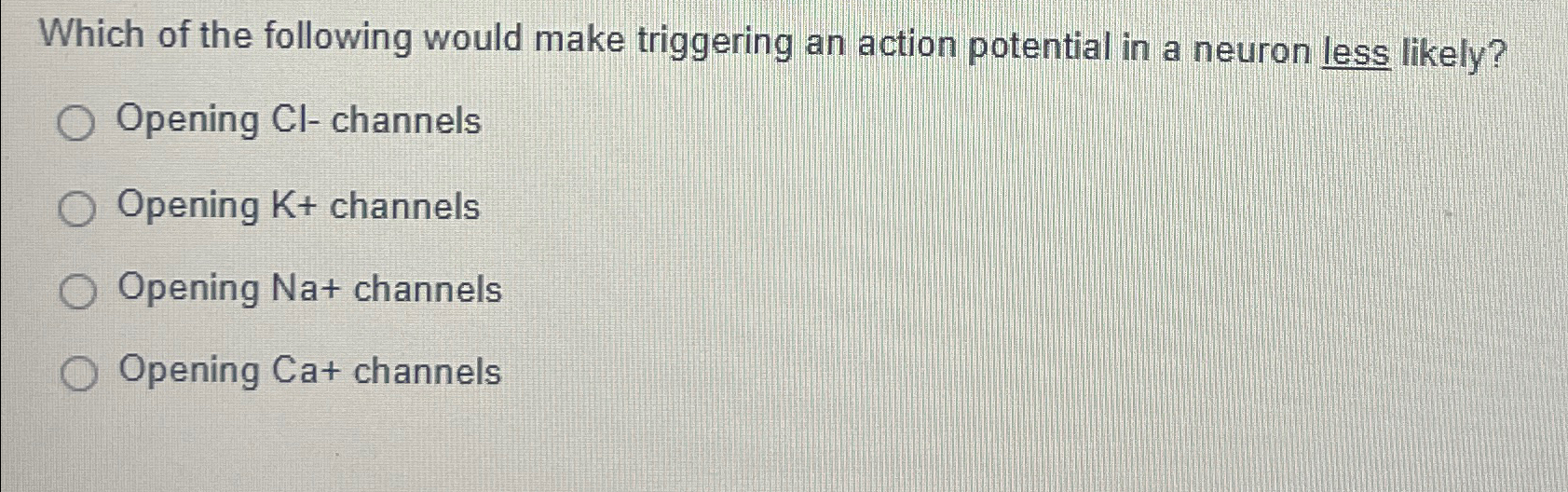 Solved Which of the following would make triggering an | Chegg.com