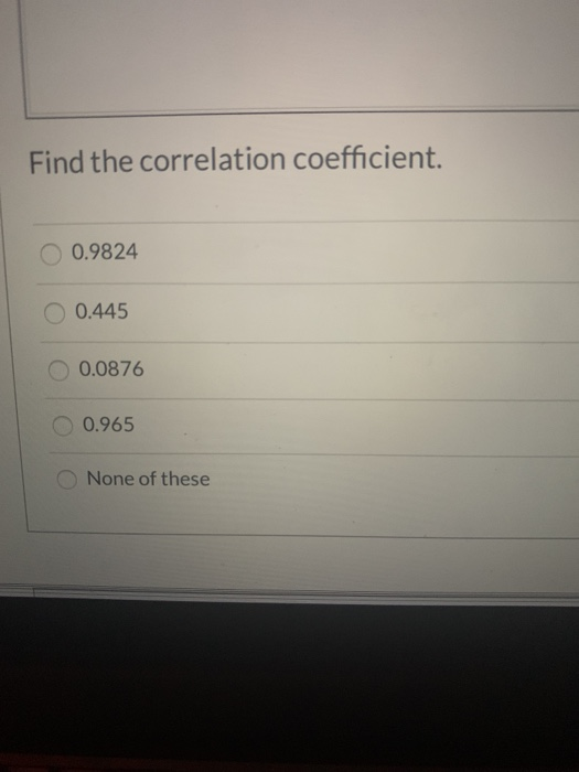 The absolute value of the correlation coefficient | Chegg.com