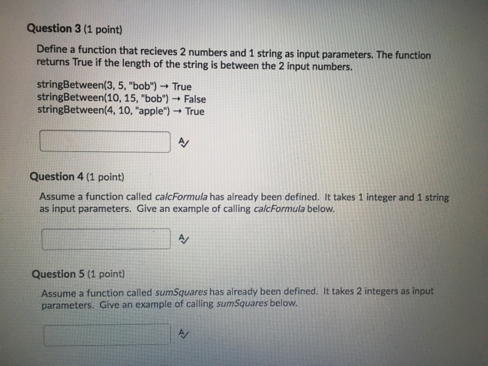Solved Write The First Line Of The Function Definition For Chegg
