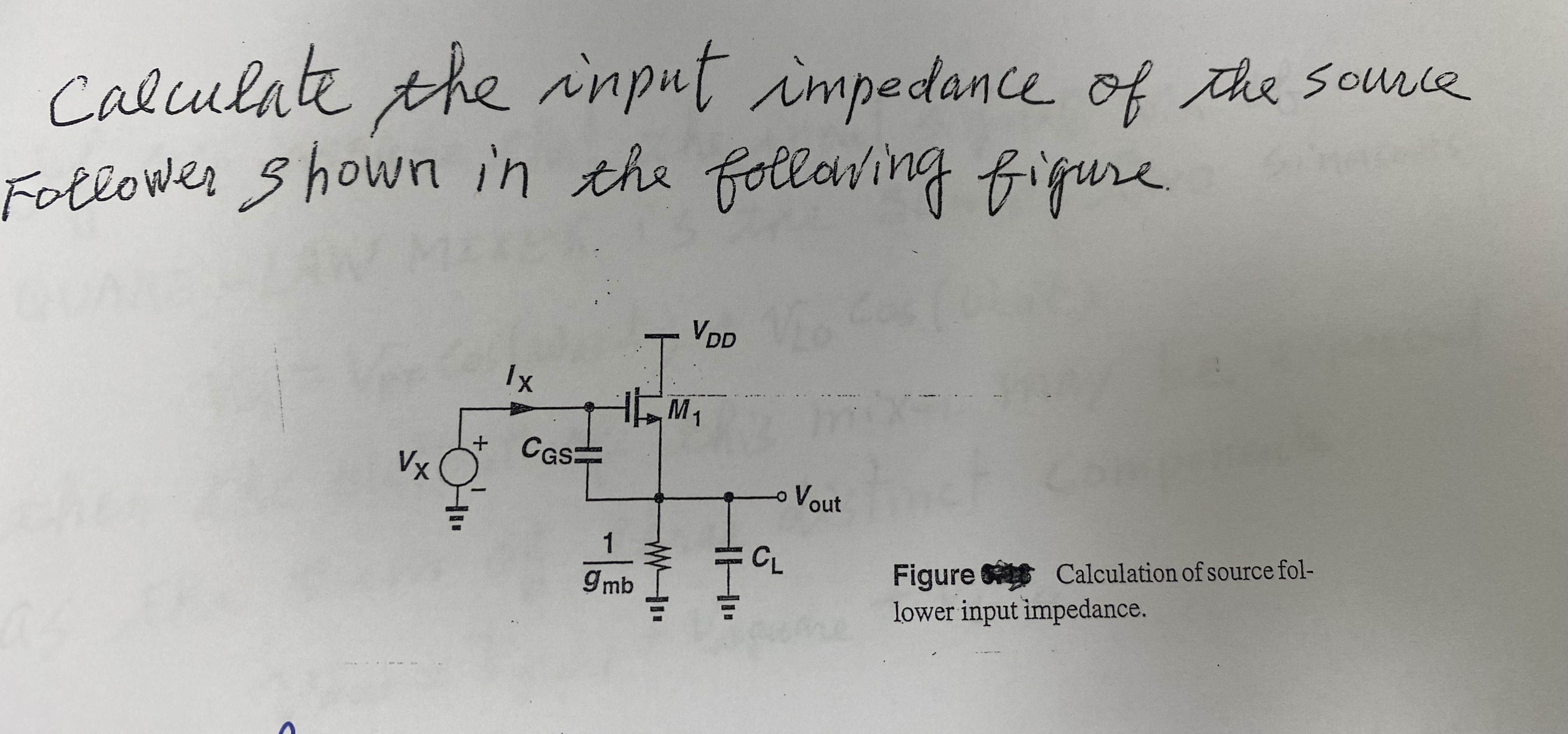 Solved Calculate the input impedance of the sounceFoleower | Chegg.com
