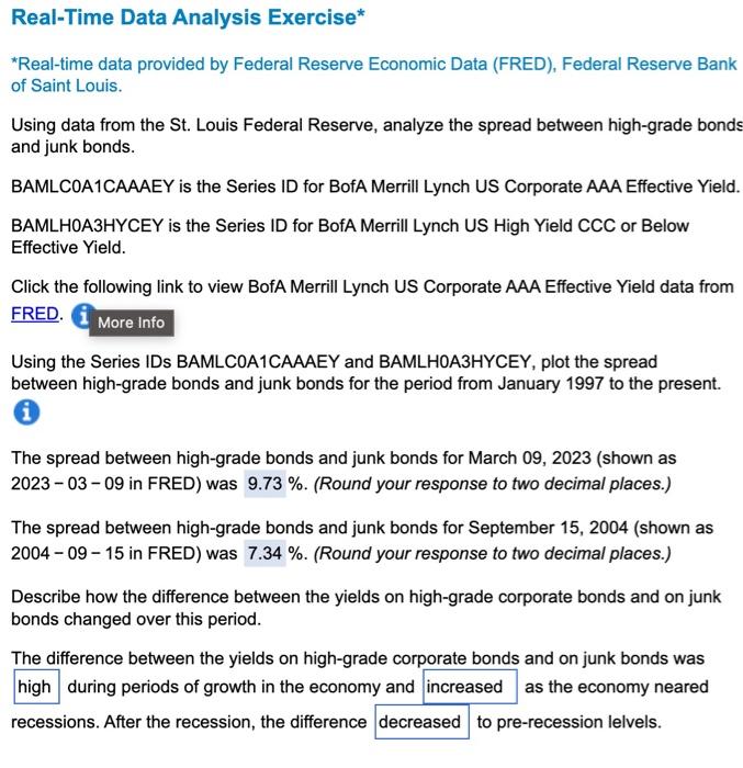 Solved ⋆ Real-time data provided by Federal Reserve Economic | Chegg.com