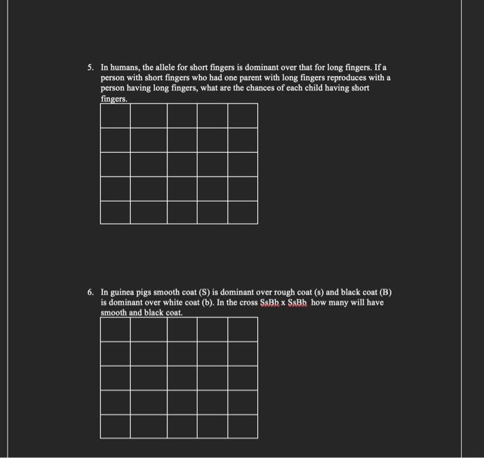 Solved Solve the following using punnet square: In peas, | Chegg.com