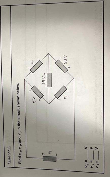 Solved Find v1,v2, and v3 in the circuit shown below. | Chegg.com