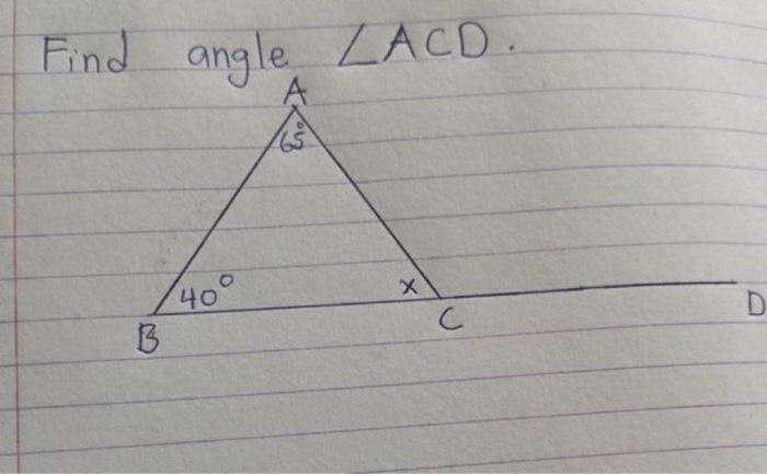 Solved Find angle ∠ACD. | Chegg.com
