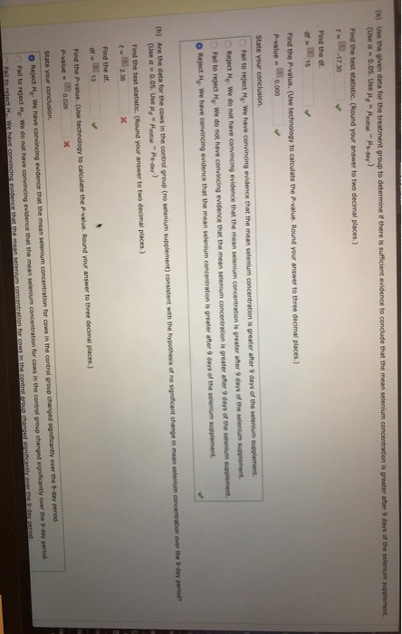 Solved A deficiency of the trace element selenium in the | Chegg.com