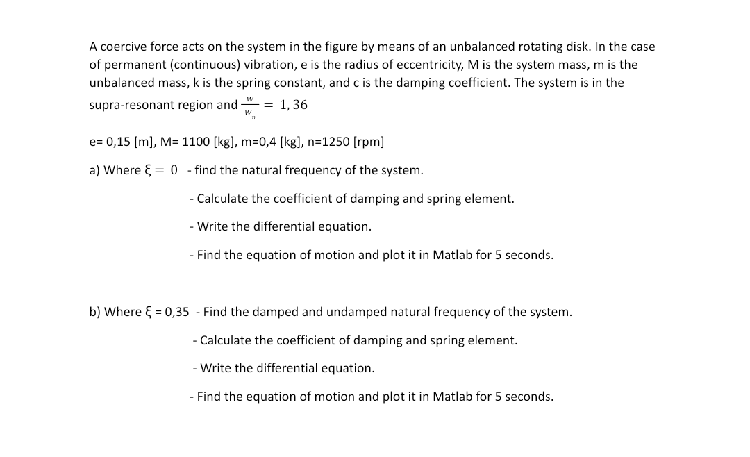 Solved A coercive force acts on the system in the figure by | Chegg.com