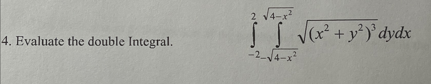 Solved Evaluate the double | Chegg.com