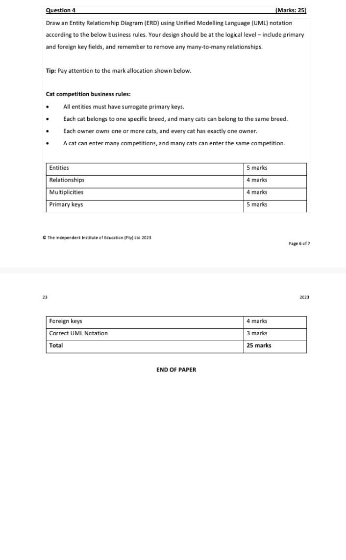 Solved QUESTIONS 2 TO 3 WILL BE BASED ON THE DATABASE BELOW. | Chegg.com
