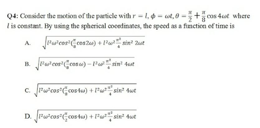 Solved Q4: Consider the motion of the particle with | Chegg.com