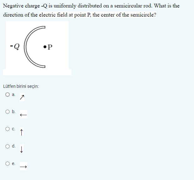 Solved Negative charge -Q is uniformly distributed on a | Chegg.com
