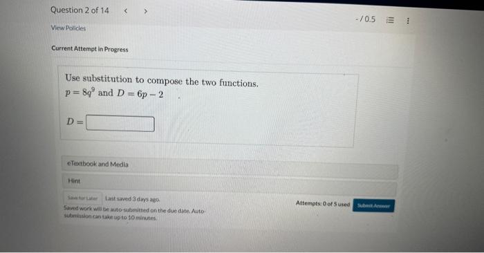 Solved Current Attempt in Progress Use substitution to | Chegg.com