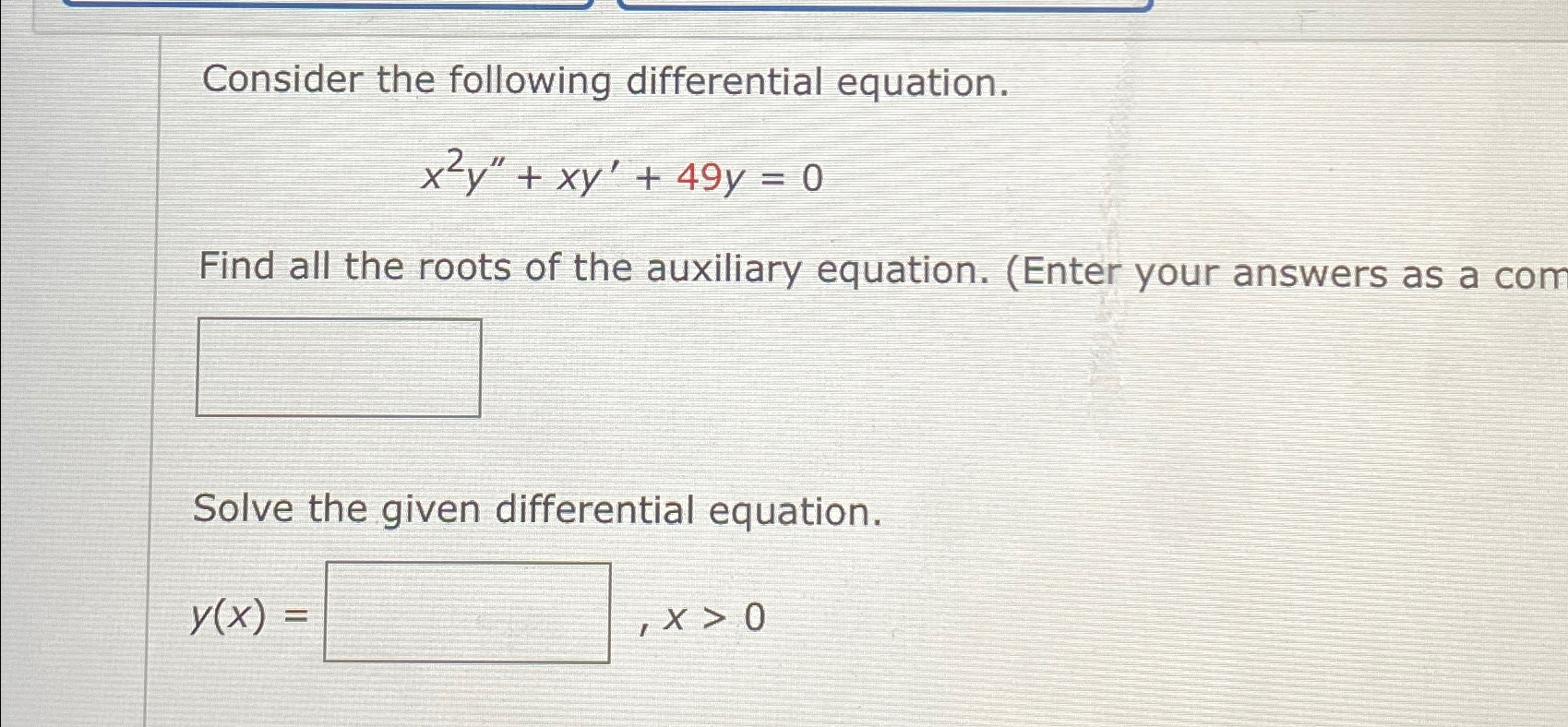 Solved Consider the following differential | Chegg.com