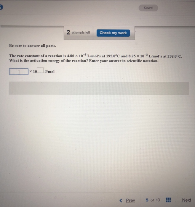 Solved Saved 2 attempts left Check my work Be sure to answer | Chegg.com