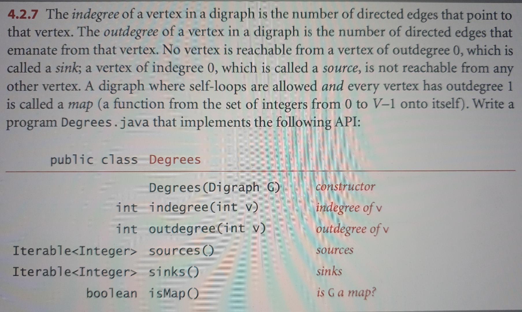 Solved a 4.2.7 The indegree of a vertex in a digraph is the | Chegg.com