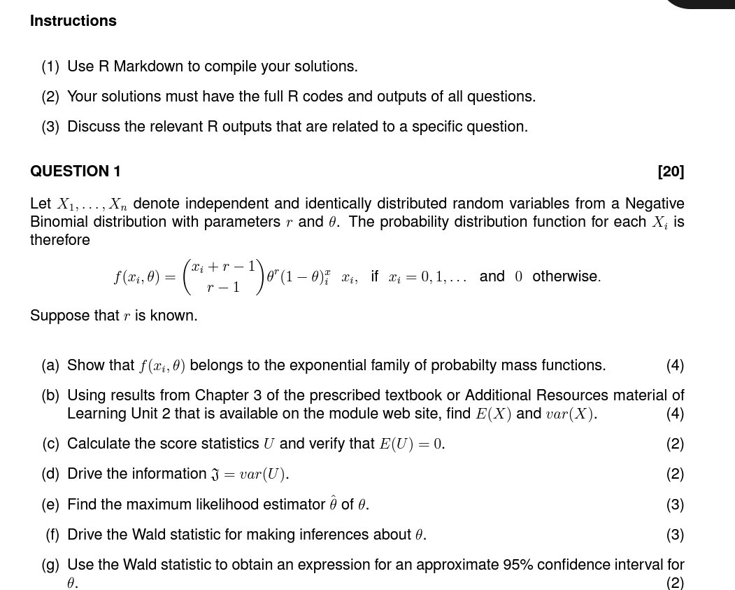 Solved Instructions(1) ﻿Use R Markdown to compile your | Chegg.com