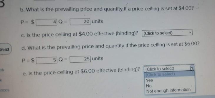 b. What is the prevailing price and quantity if a | Chegg.com