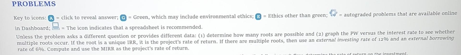 Solved Comnute the rate of return on the investment.Key to | Chegg.com