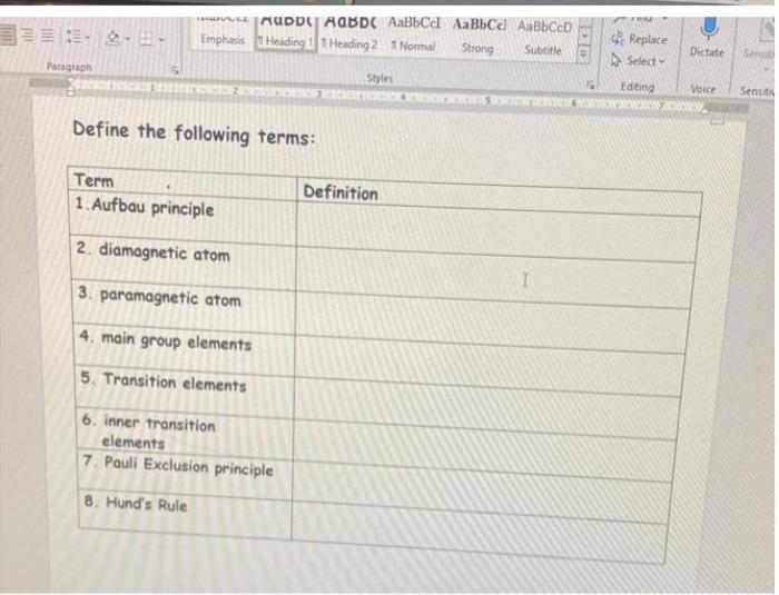 Solved Draw orbital diagrams for the following: Define the | Chegg.com