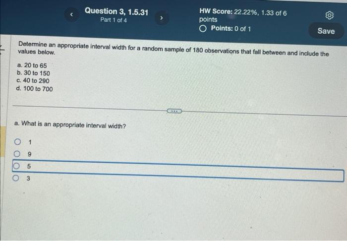 Solved Determine an appropriate interval width for a random | Chegg.com