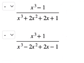 Solved simplyfy the expressionx3-1x3+2x2+2x+1x3+1x3-2x2+2x-1 | Chegg.com