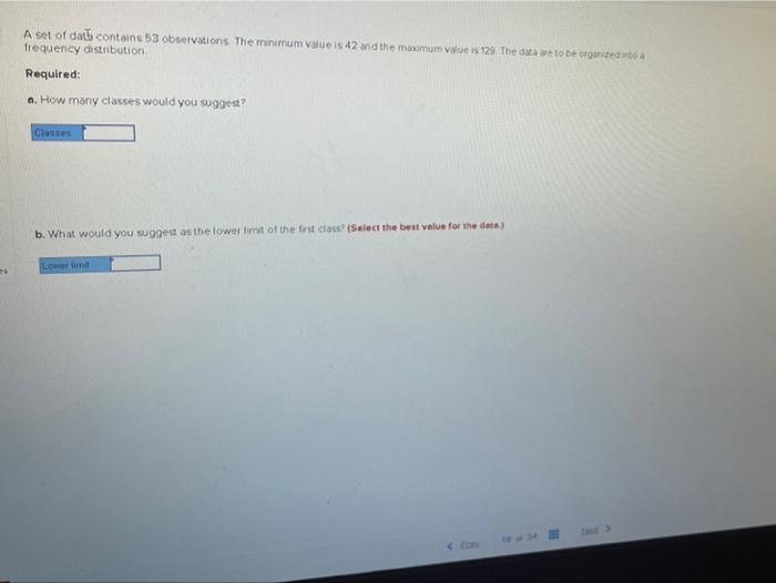 Solved A set of data consists of 45 observations between $0 | Chegg.com