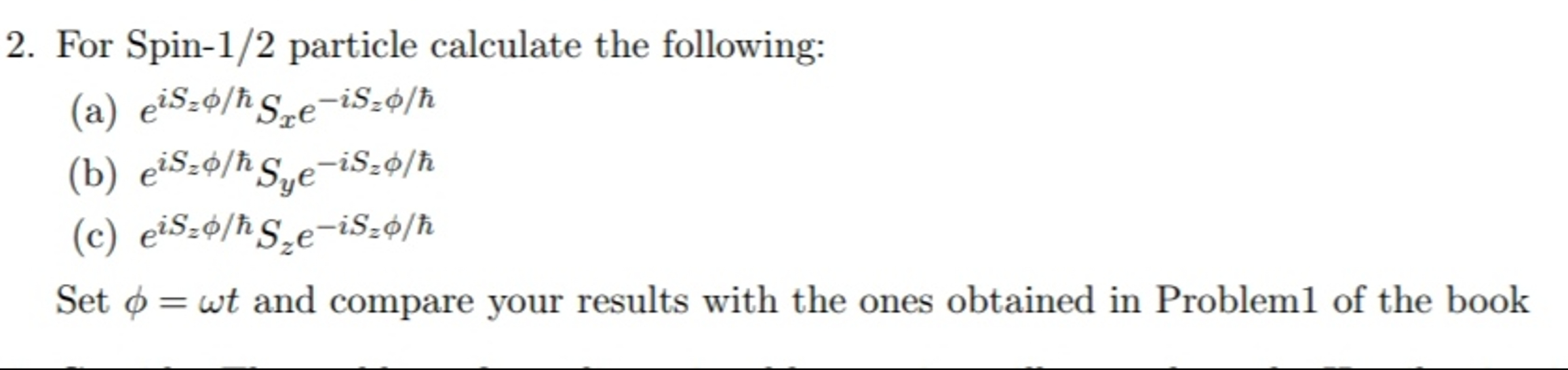 Solved For Spin-1/2 ﻿particle calculate the | Chegg.com