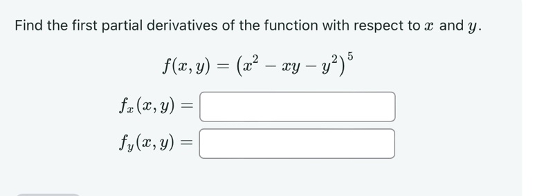Solved Find the first partial derivatives of the function | Chegg.com