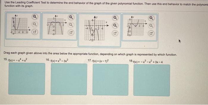 Solved Use the Leading coefficient Test to determine the end | Chegg.com