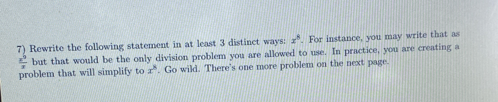 Solved Rewrite the following statement in at least 3 | Chegg.com